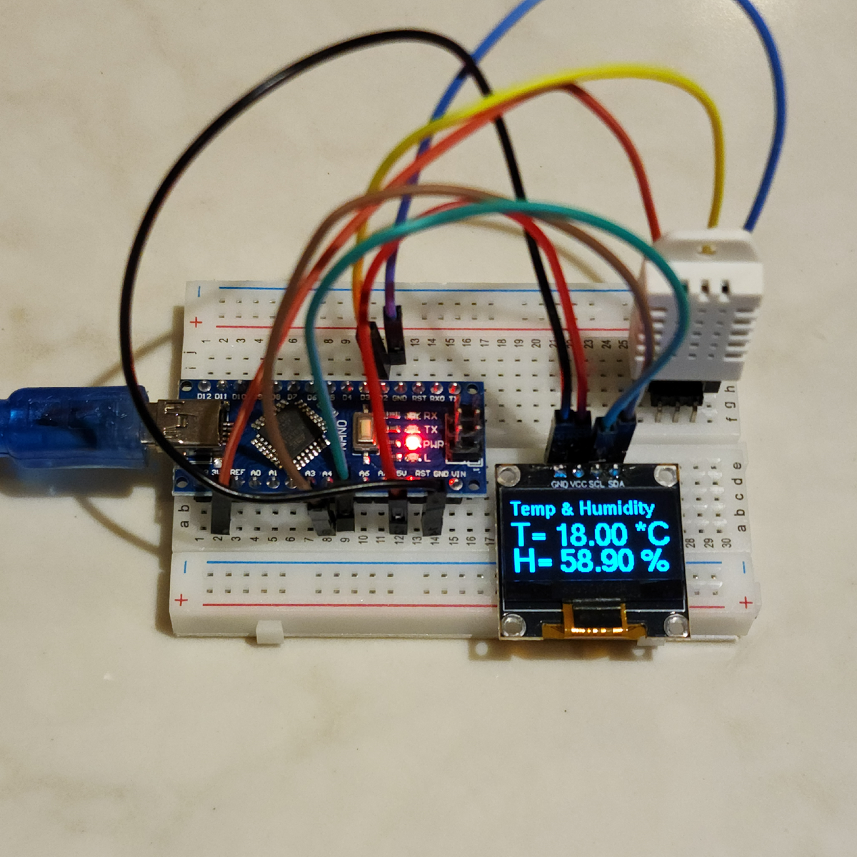 Building An Arduino Temperature Monitor With Dht22 And 096 Oled Disp Zaitronics