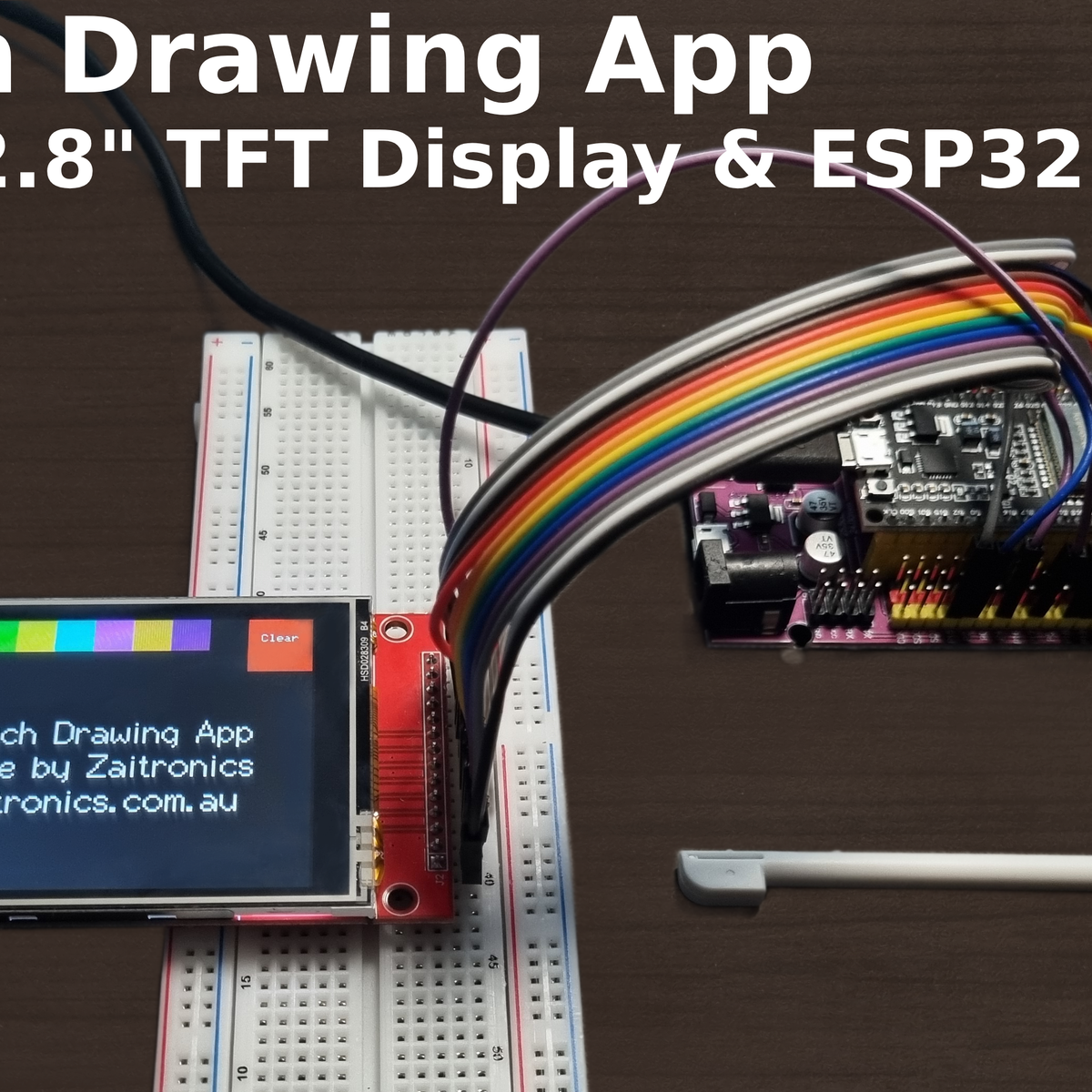 Touch-Responsive Drawing Project Using 2.8" 240×320 TFT Display & ESP3 ...