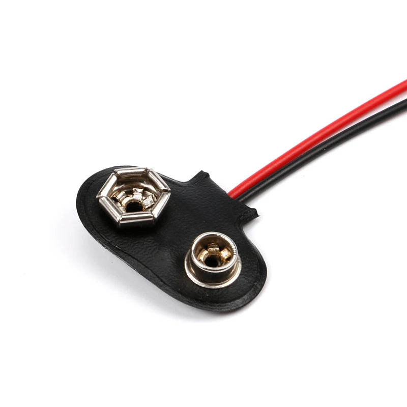 9V 'T' Type Battery Clip Snap Connectors – Zaitronics