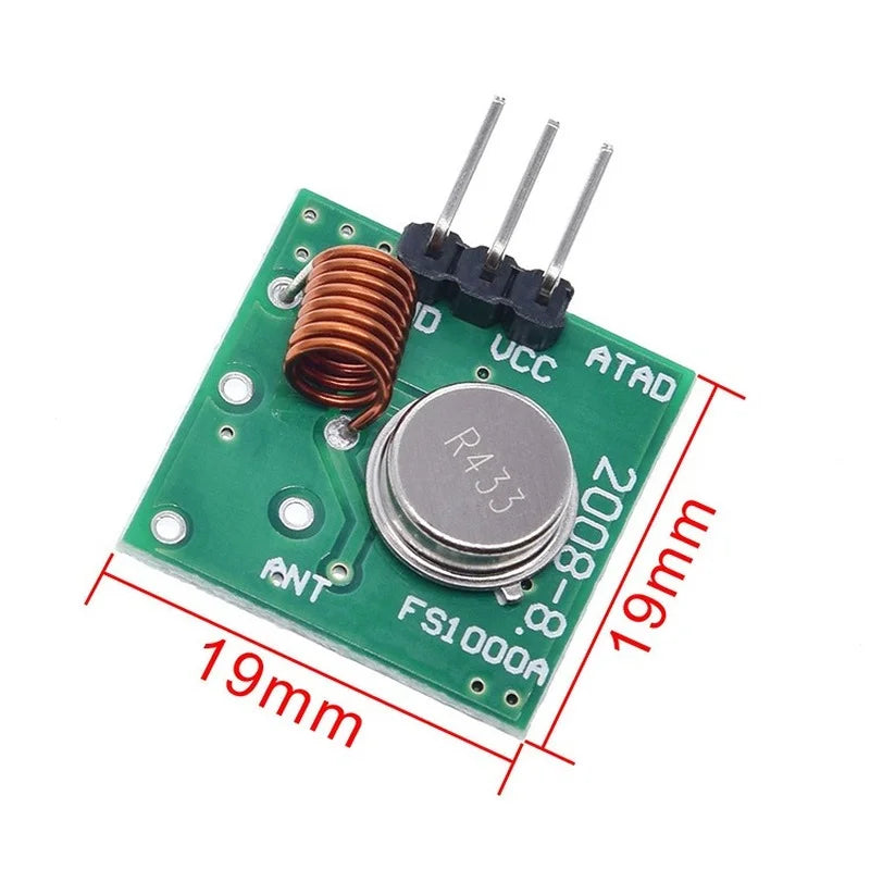 433MHz RF Wireless Transmitter & Receiver Kit FS1000A – Zaitronics