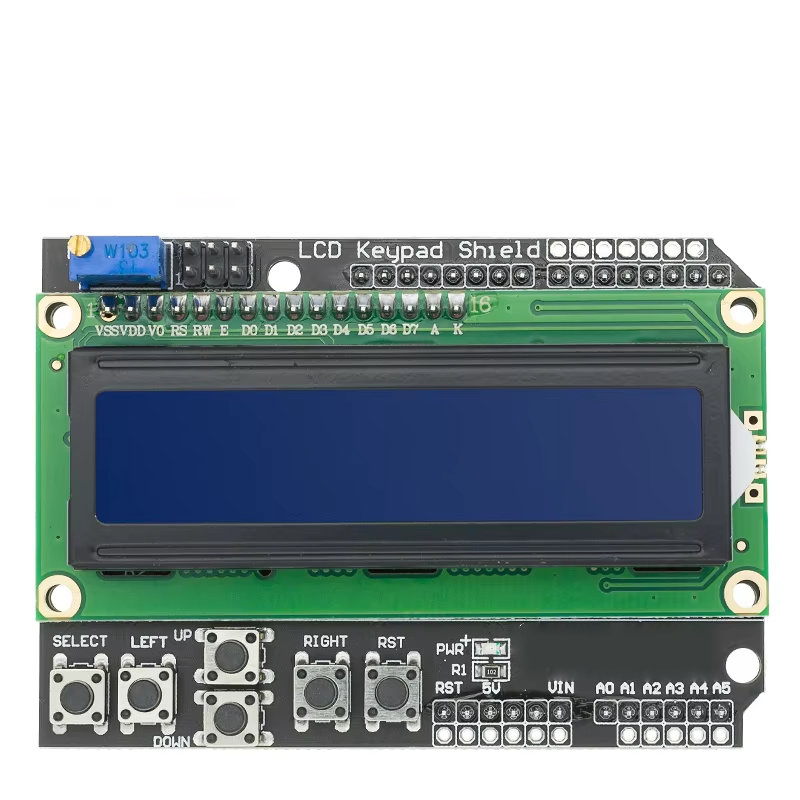 16x2 LCD Keypad Shield Australia | 1602 Display Shield for Arduino ...