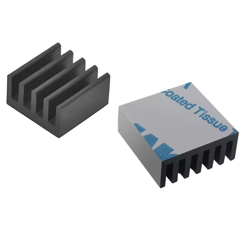 Black Heatsink with Self Adhesive - 14x14x6mm – Zaitronics