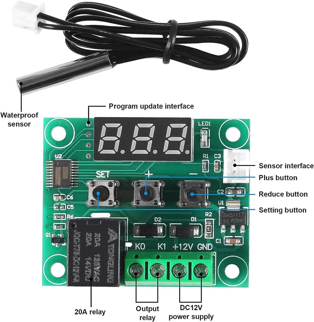 W1209 Temperature Controller Module – Zaitronics