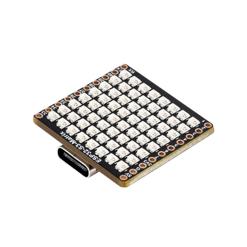 ESP32-S3-Matrix Development Board - 8×8 RGB LED Matrix & QMI8658 6-Axi ...